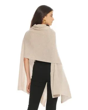 MONTICELLI CASHMERE Pure Cashmere Feather-light Maxi Wrap Stole - Beige
