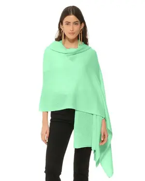 MONTICELLI CASHMERE Pure Cashmere Feather-light Maxi Wrap Stole - Kiwi