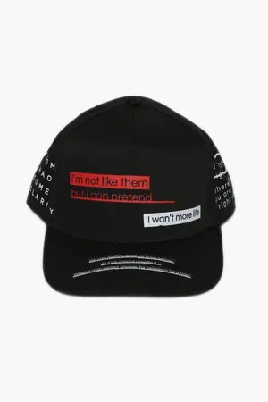 THE CELECT Printed Cap - Black