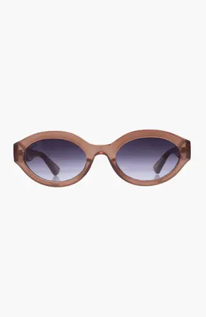 REALITY EYEWEAR London Calling Oval Sunglasses Mocca