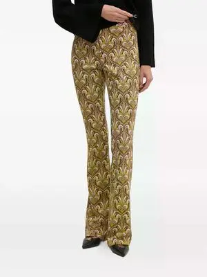 GAUDI Patterned Flared Trousers