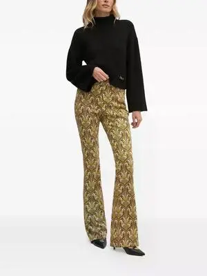 GAUDI Patterned Flared Trousers