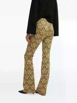 GAUDI Patterned Flared Trousers