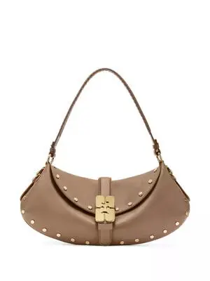 GANNI Studded Shoulder Bag - Neutrals