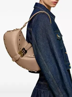 GANNI Studded Shoulder Bag - Neutrals