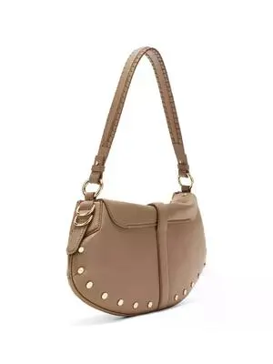 GANNI Studded Shoulder Bag - Neutrals