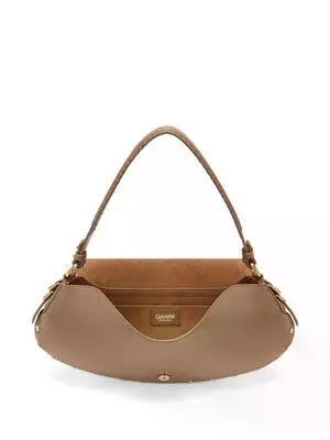 GANNI Studded Shoulder Bag - Neutrals