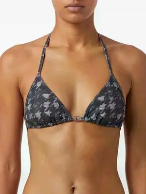 DIESEL® Houndstooth Bikini Top - Black