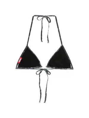 DIESEL® Houndstooth Bikini Top - Grey