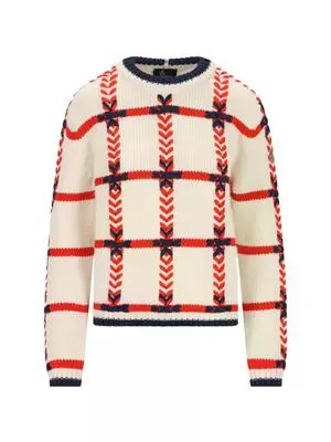 Moncler Jacquard Crew Neck Sweater