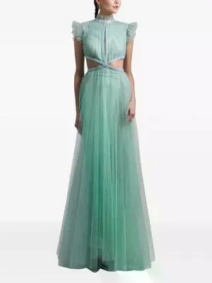 GEMY MAALOUF Cut-out Ruffled Maxi Dress