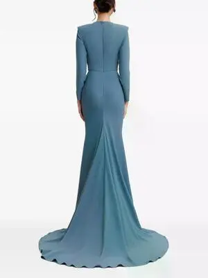 GEMY MAALOUF Beaded Cowl-neck Maxi Dress