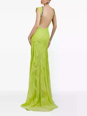 GEMY MAALOUF Patterned Lace Maxi Dress