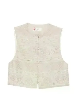 HUI MILANO Patterned Buttoned Waistcoat