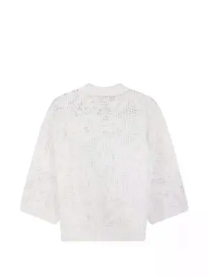 Brunello Cucinelli Openwork V-neck Sweater