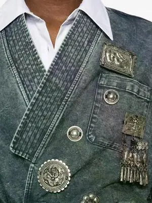 HUI MILANO Embellished Denim Jacket