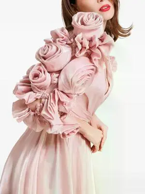 GEMY MAALOUF Floral Flared Maxi Dress