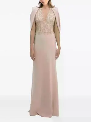 Gemy Maalouf V Neck Evening Dresses