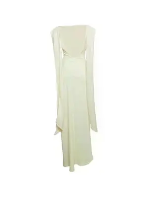 Oddmuse Crepe Draped Maxi Dress