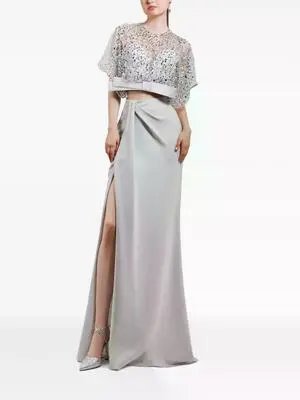 GEMY MAALOUF Beaded Split Maxi Dress