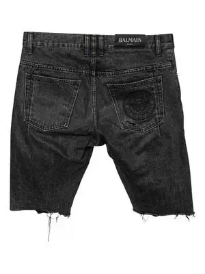 Balmain Distressed Denim Shorts