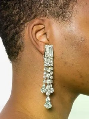 Alessandra Rich Crystal Embellished Clip-on Earrings