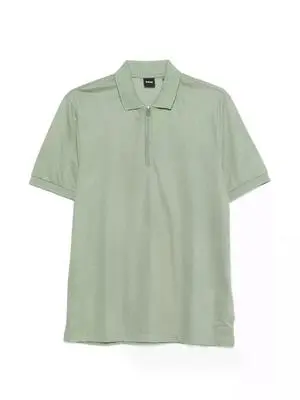 BOSS Zip Polo Shirt - Green