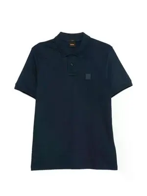 BOSS Short-sleeve Square-patch Polo Shirt