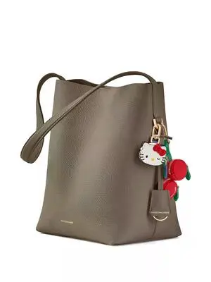 MAISON DE SABRE Grained Texture Bucket Bag - Green