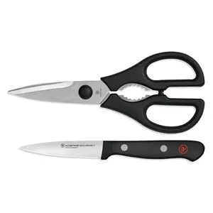 WUSTHOF Kitchen Shears & Paring Knife Set - Black