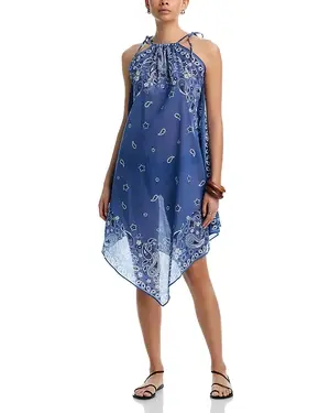 Echo Bandana Tulum Dress Swim Cover-up - Chambray