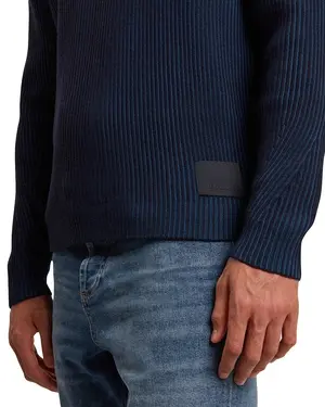 Ted Baker London Timmno Long Sleeve Plated Rib Sweater