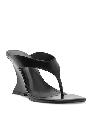 Schutz Maya Wedge Sandals - Black
