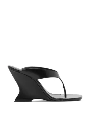 Schutz Maya Wedge Sandals - Black
