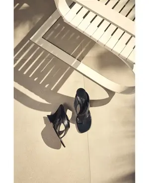 Schutz Maya Wedge Sandals - Black