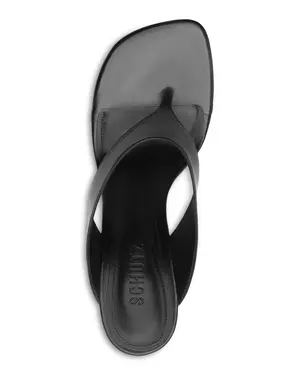 Schutz Maya Wedge Sandals - Black
