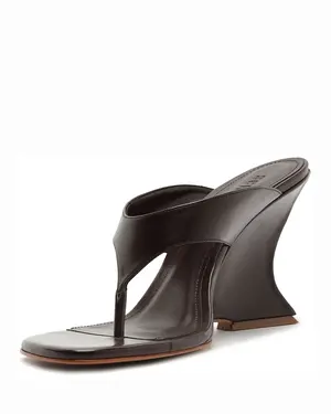 Schutz Maya Wedge Sandals - Root Brown