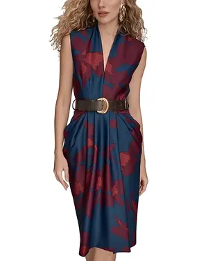 Donna Karan New York Belted Scuba Dress