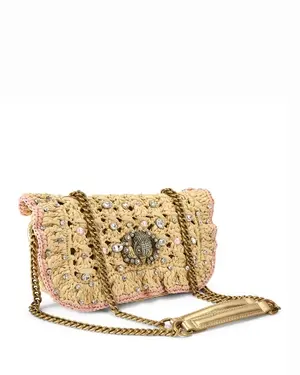 Kurt Geiger Chelsea Small Ruffle Shoulder Bag - Open Beige