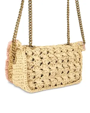 Kurt Geiger Chelsea Small Ruffle Shoulder Bag - Open Beige