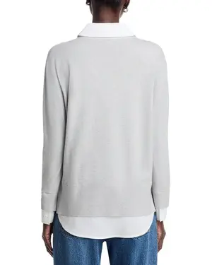 SIONI Collared Layered Sweater