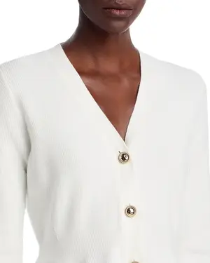 SIONI Peplum Cardigan - Eggshell