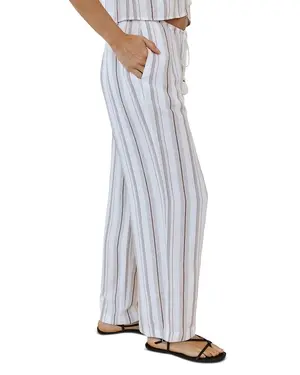 Bella Dahl Striped Tassel Drawstring Beach Pants
