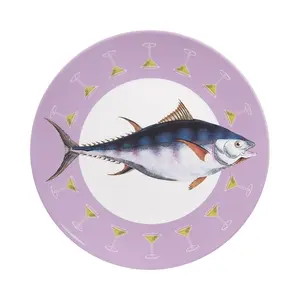 LULU POWERS Coupe Dinner Plate - Tuna
