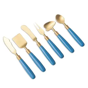 LULU POWERS Resin Handle Cheese Knife Set - Morning Glory