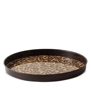 LULU POWERS Cheetah Round Tray - Cheetah Pattern