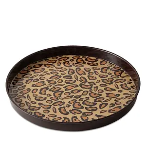 LULU POWERS Cheetah Round Tray - Cheetah Pattern