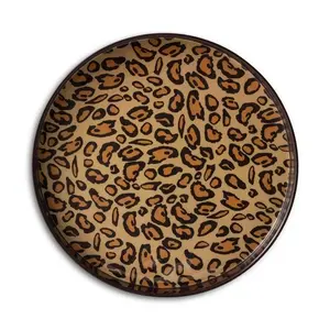 LULU POWERS Cheetah Round Tray - Cheetah Pattern
