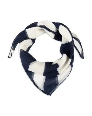Polo Ralph Lauren Rugby Stripe Square Linen Scarf - Cream/navy