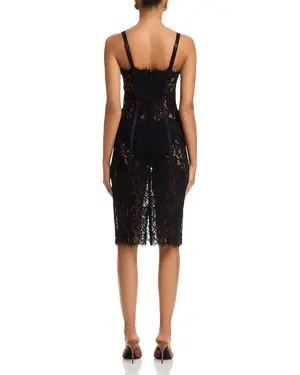 L'Agence Jennifer Lace Bustier Dress